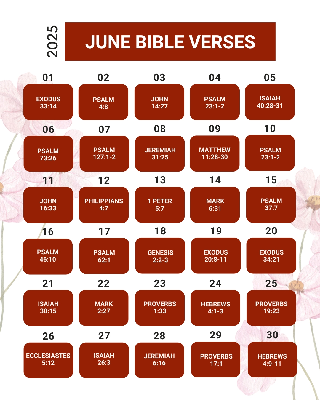 June 2025 Bible Verse Calendar | Bible Gateway News & Knowledge