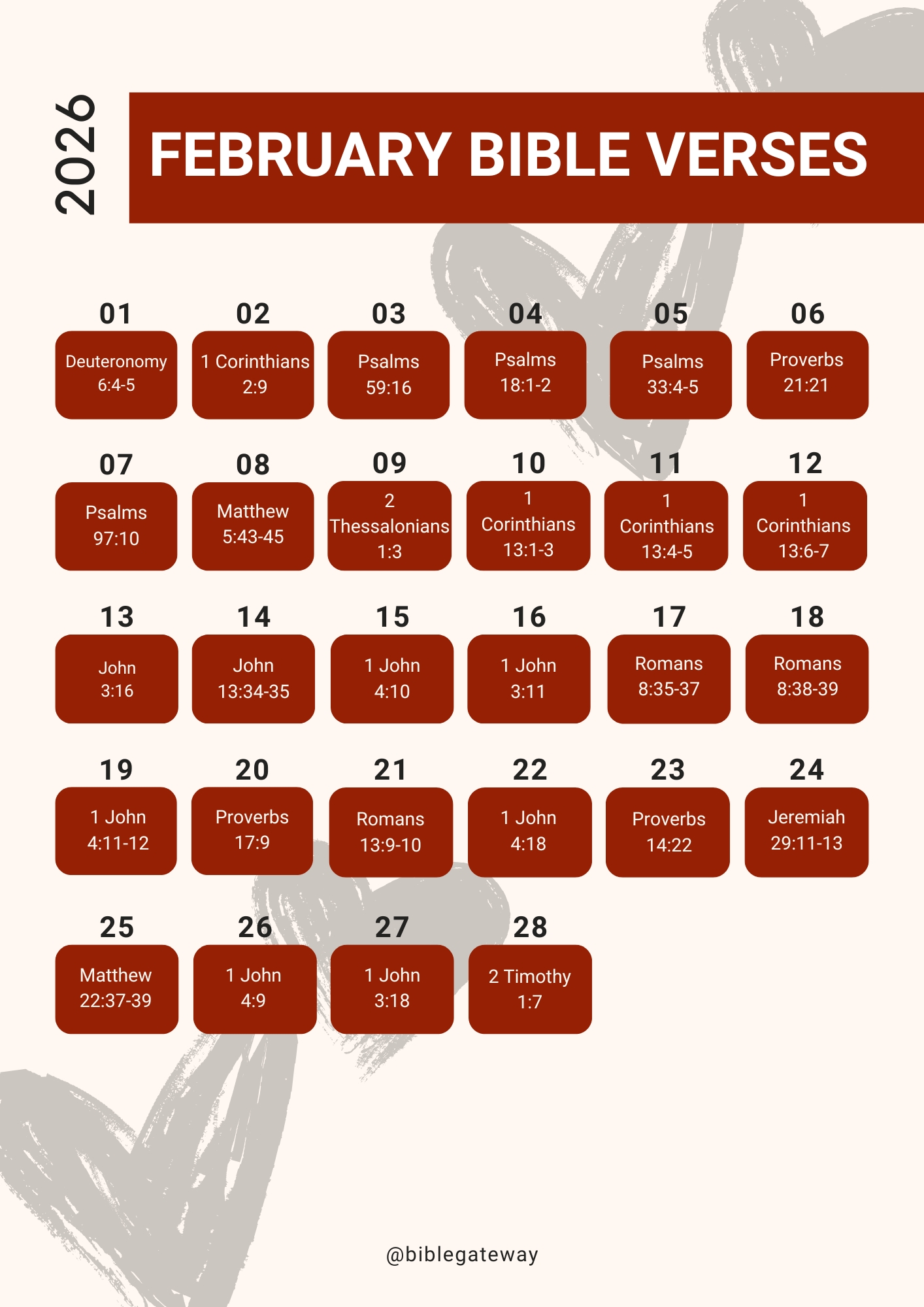 February 2026 Bible Verse Calendar | Bible Gateway News & Knowledge